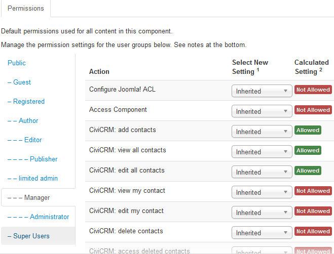 Permisos y control de acceso - Guía de usuario de CiviCRM en español - CiviCRM Documentation